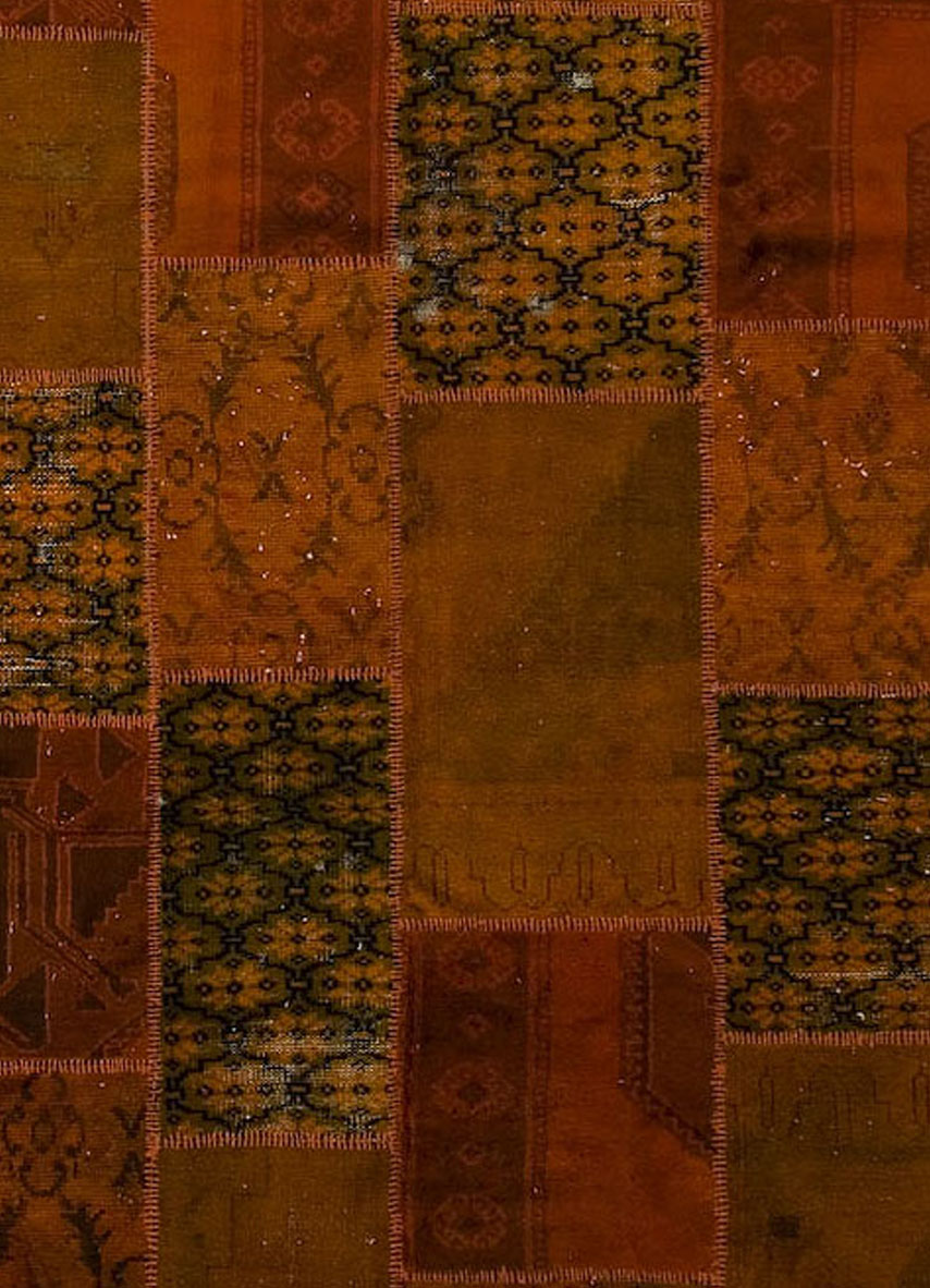 Vintage Turkish Patchwork Overdyed Rug - C1058 - Lavender Oriental Carpets