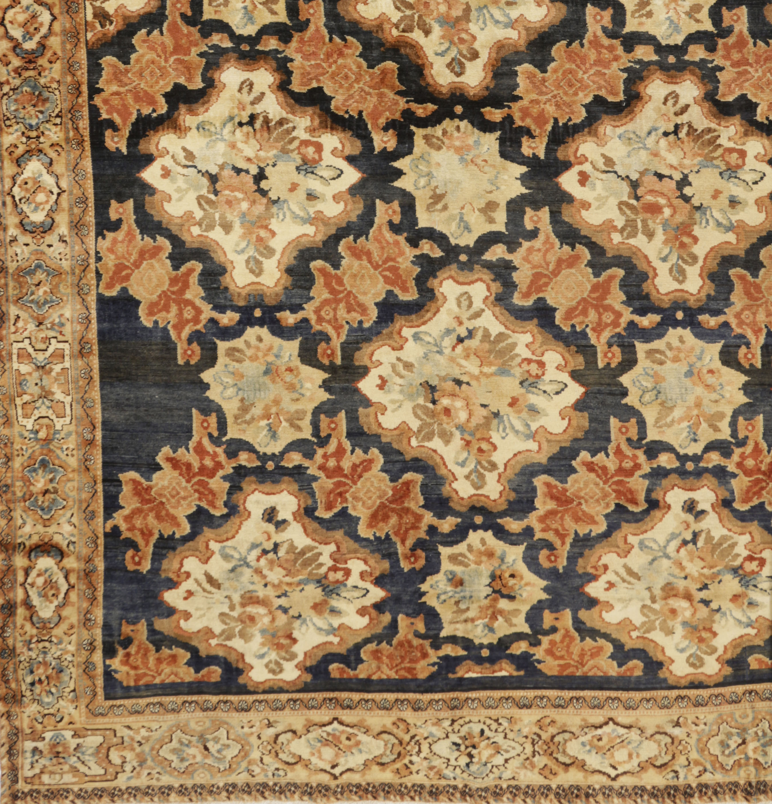 Square Antique Persian Baktiari Rug - CU-1129 - Lavender Oriental Carpets