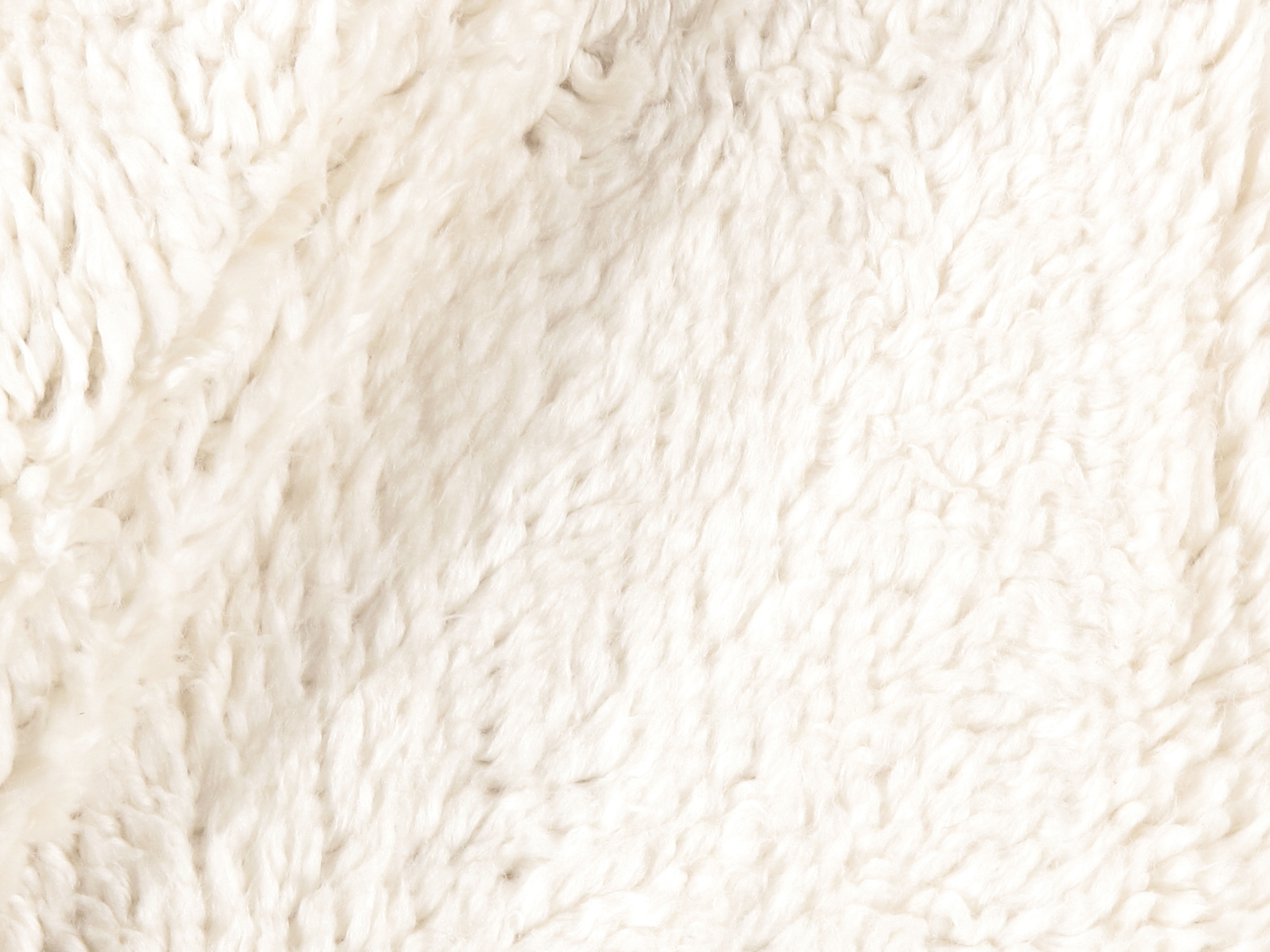 Moroccan Style Fluffy Solid Ivory Rug - N-3938 - Lavender Oriental Carpets