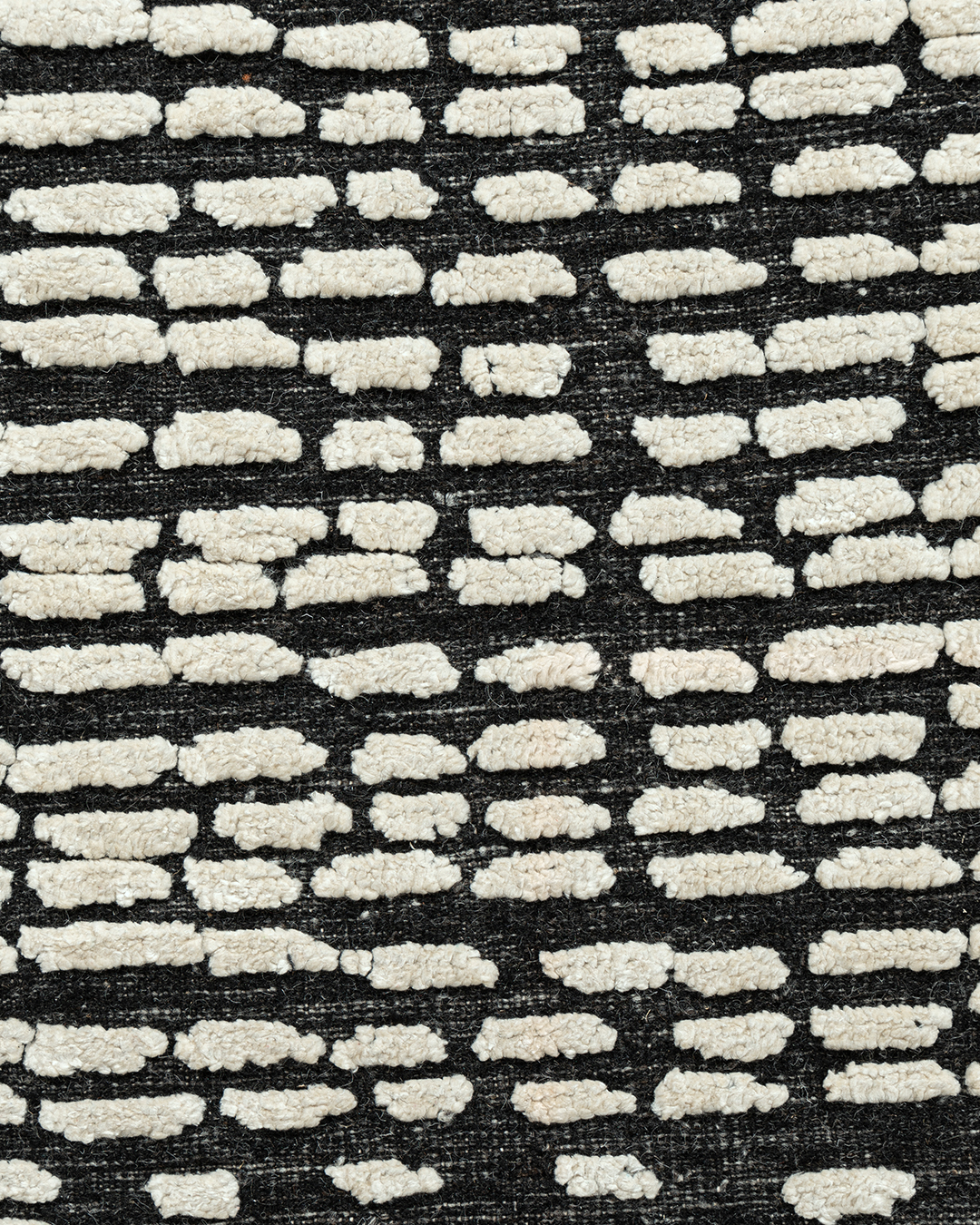 Hi Low Luxe Ivory Charcoal Rugs - N-4655 - Lavender Oriental Carpets