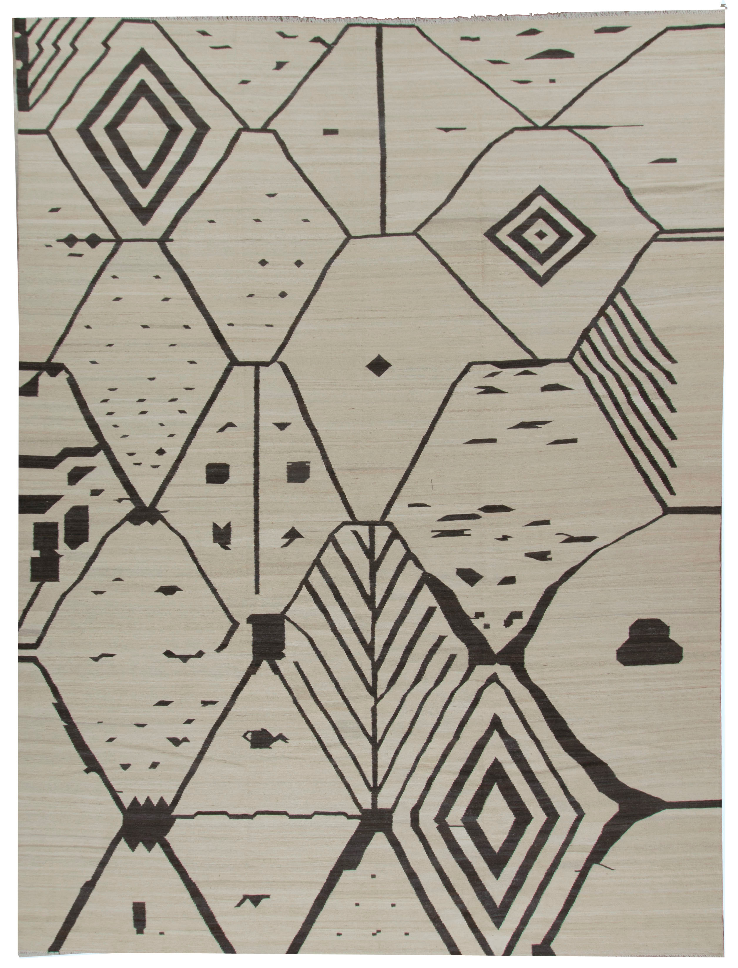 Scandinavian Flatweave Rug - N-7492 - Lavender Oriental Carpets