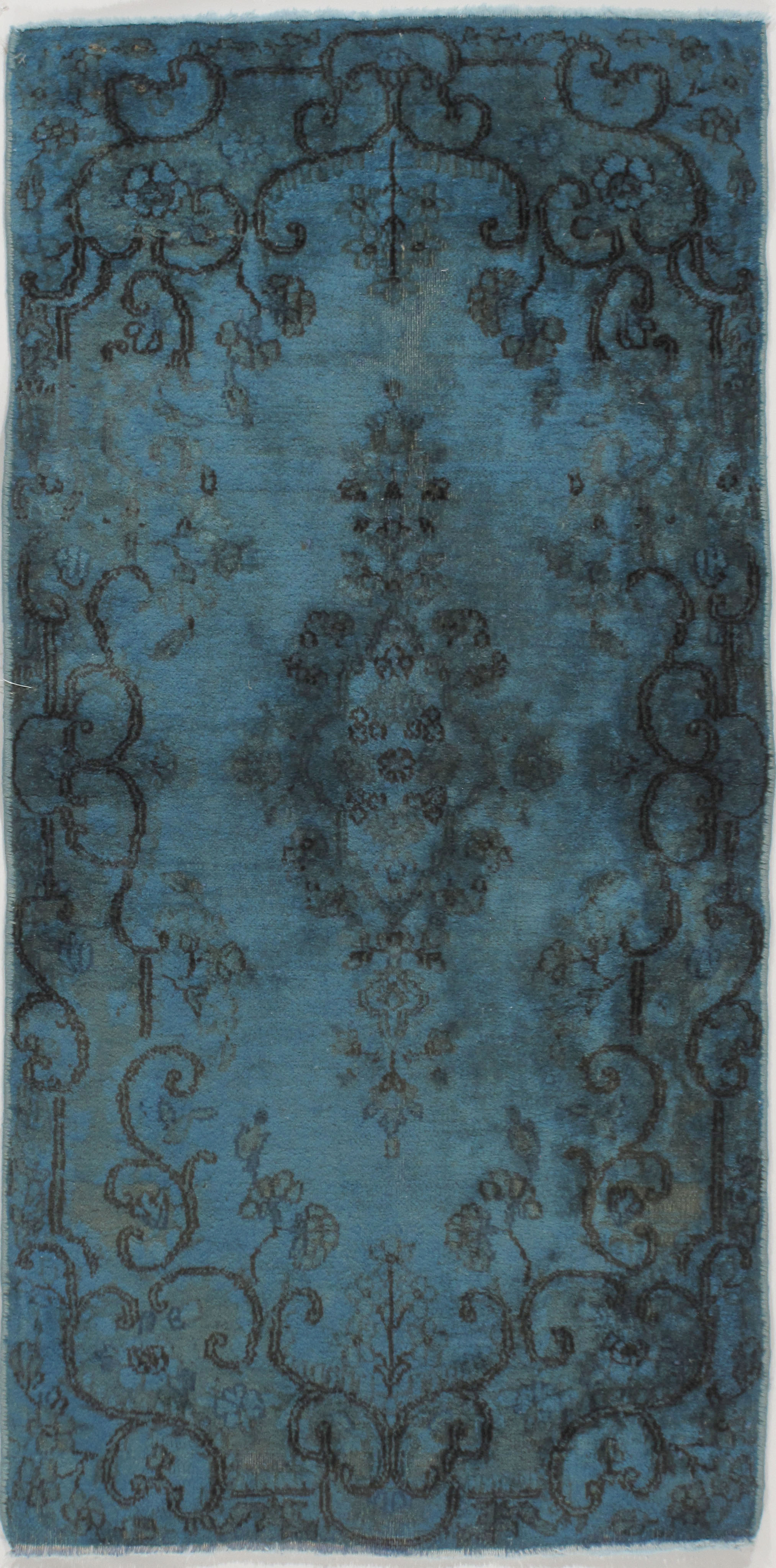 Vintage Persian Over Dyed Kirman Rug - U-1980 - Lavender Oriental Carpets