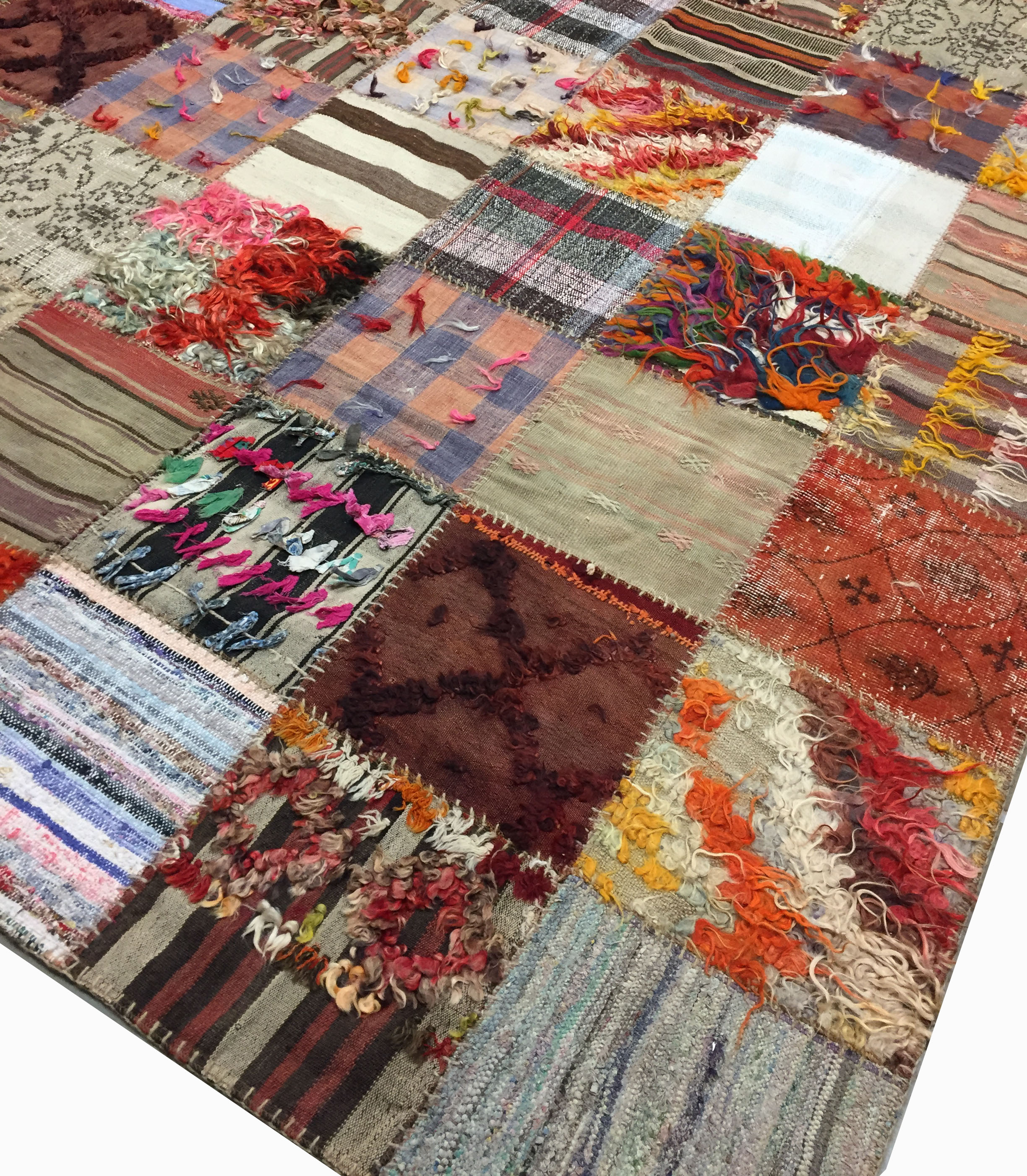 Hi.Low Turkish Patchwork Rug - U-3397 - Lavender Oriental Carpets