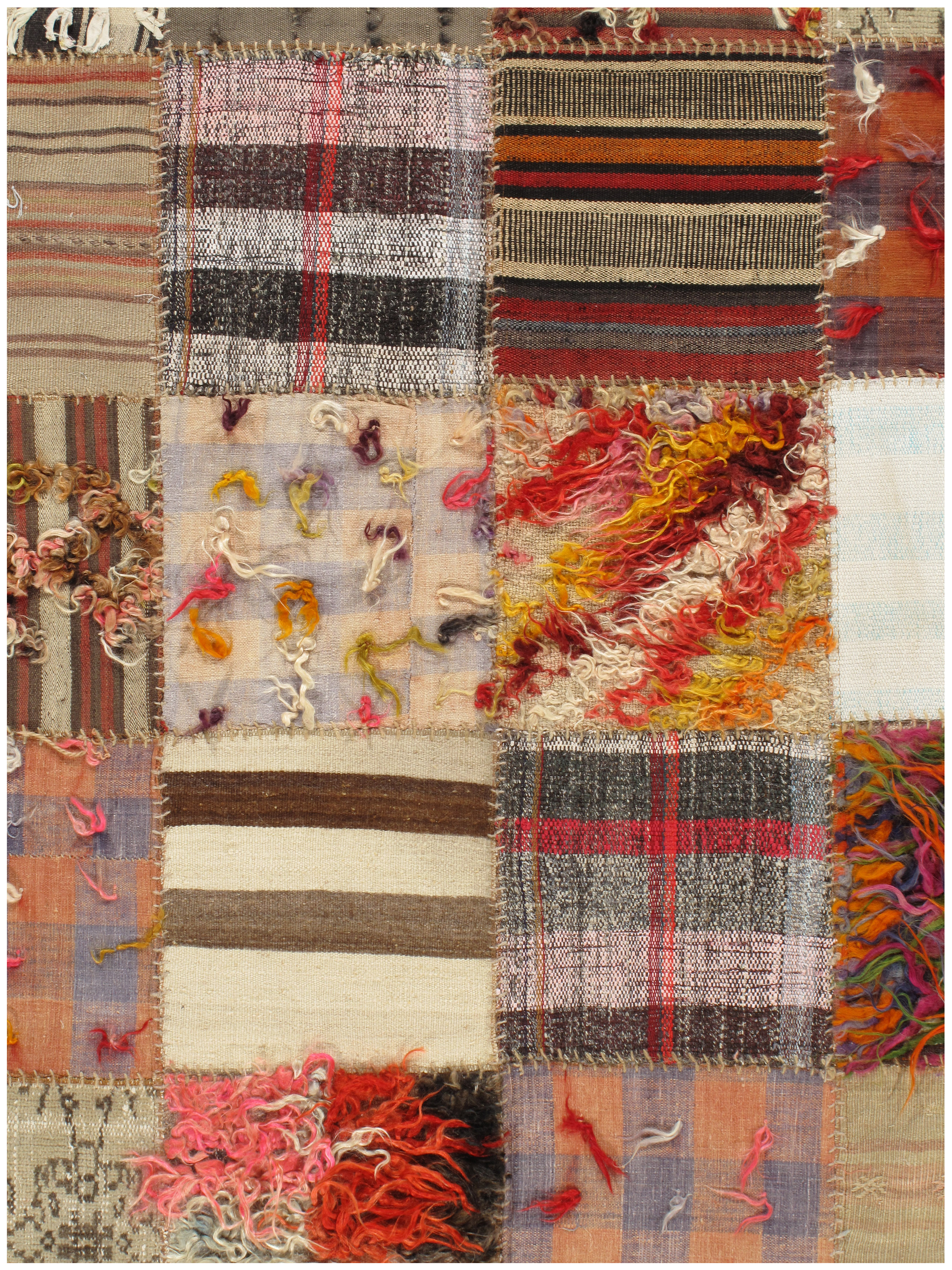 Hi.Low Turkish Patchwork Rug - U-3397 - Lavender Oriental Carpets