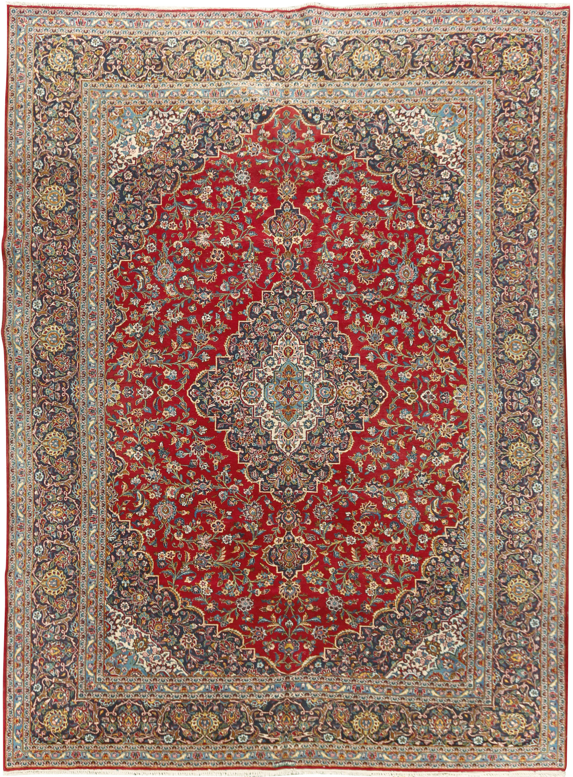 Vintage Persian Kashan Rug - U-4361 - Lavender Oriental Carpets