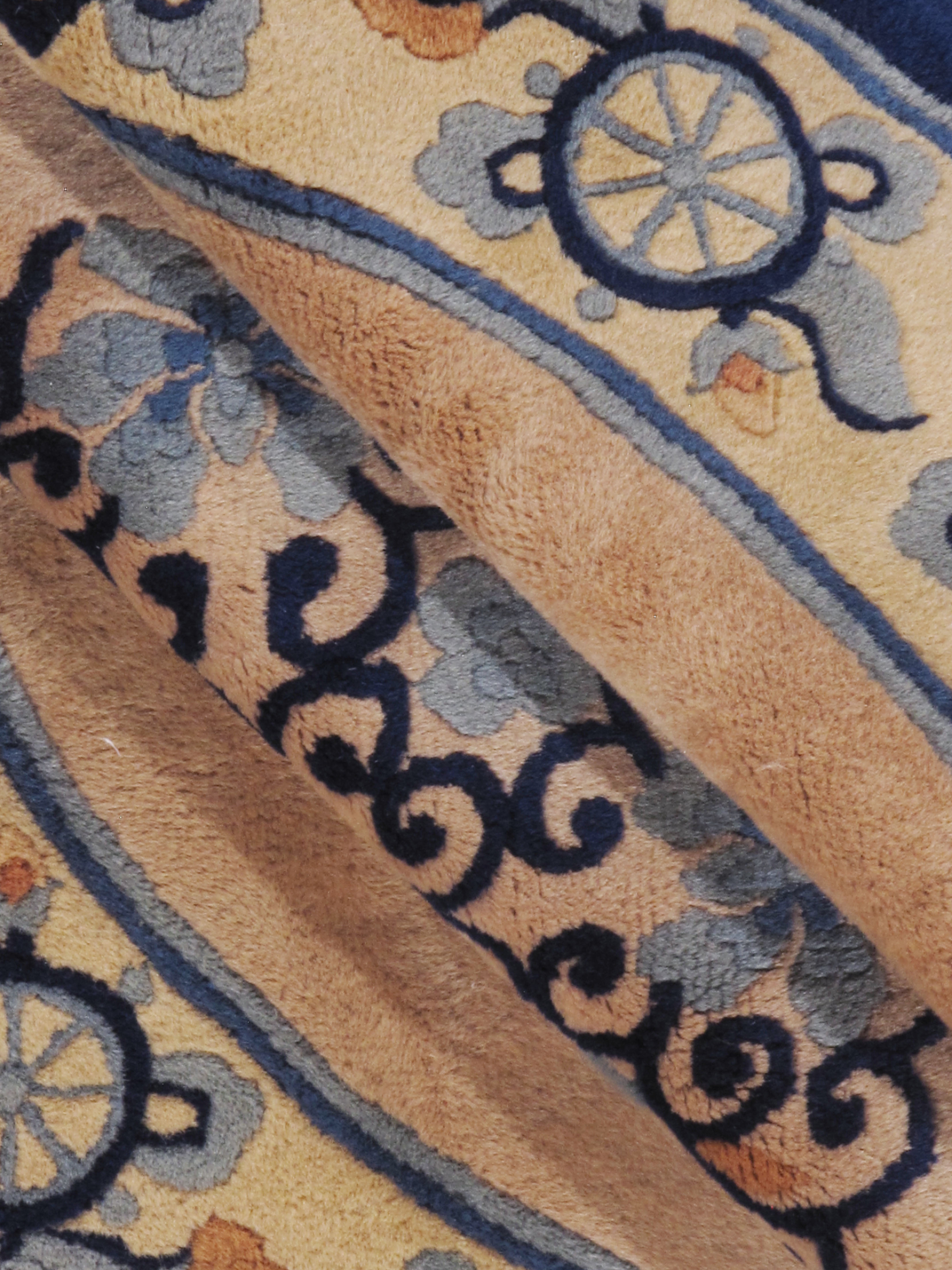 Vintage Round Chinese Rug - U-4751 - Lavender Oriental Carpets