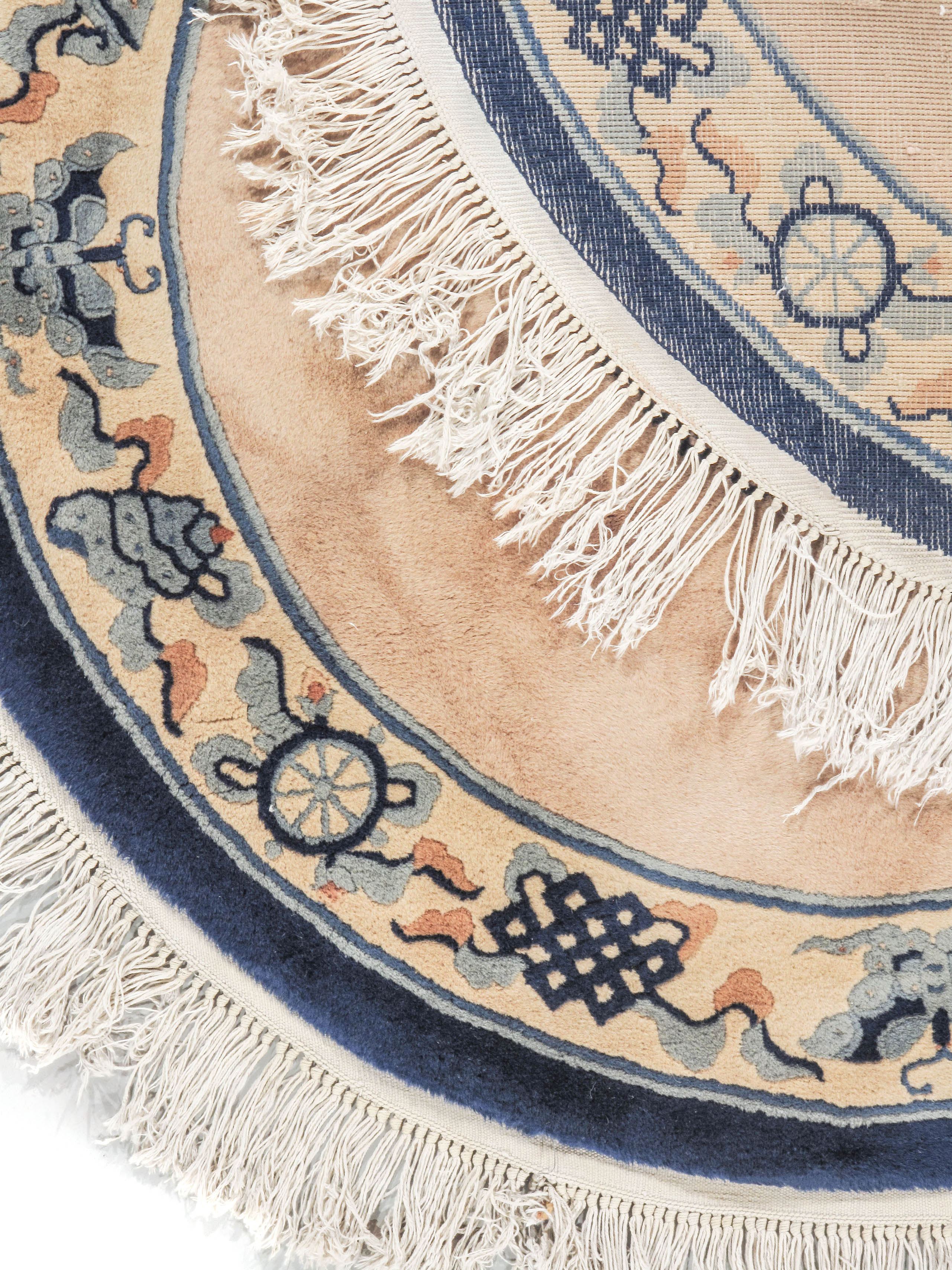 Vintage Round Chinese Rug - U-4751 - Lavender Oriental Carpets